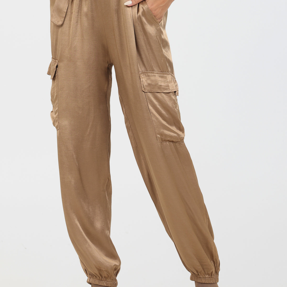 Mariah Satin Combat Pants – Suzy D London
