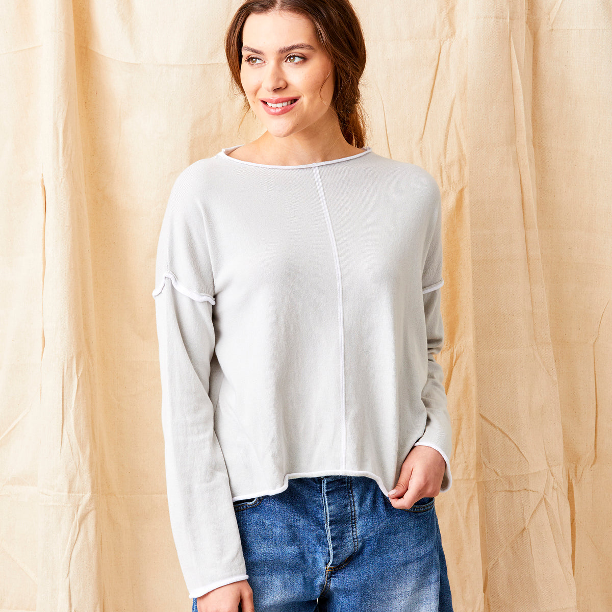 Wren Long Sleeve Knit With Trim – Suzy D London
